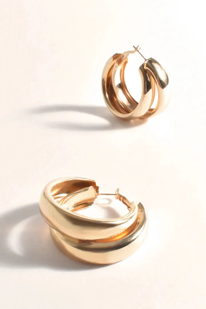 Double Loop Front Hoops Gold – Harper & Co Boutique